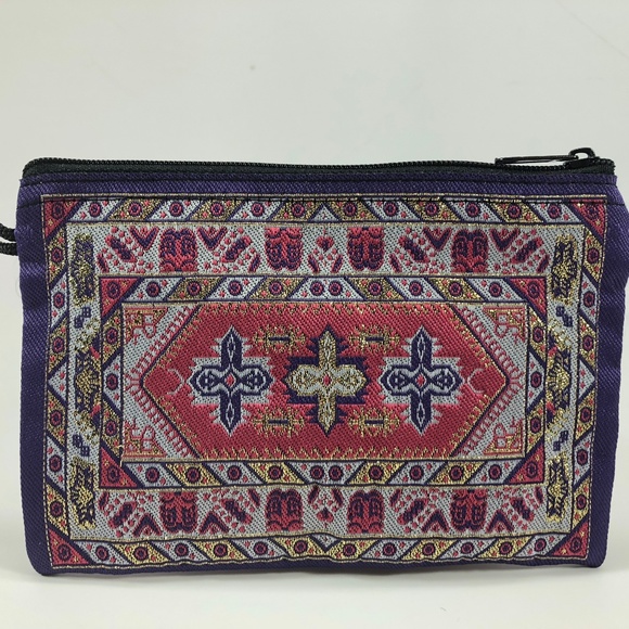 Bags | Traditional Turkish Wallets Fabric Woven Zip Bag | Poshmark